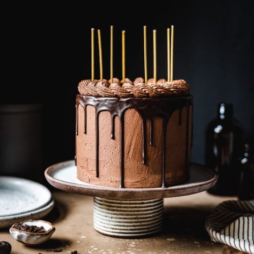 Triple Chocolate Drip Cake - The Floured Table