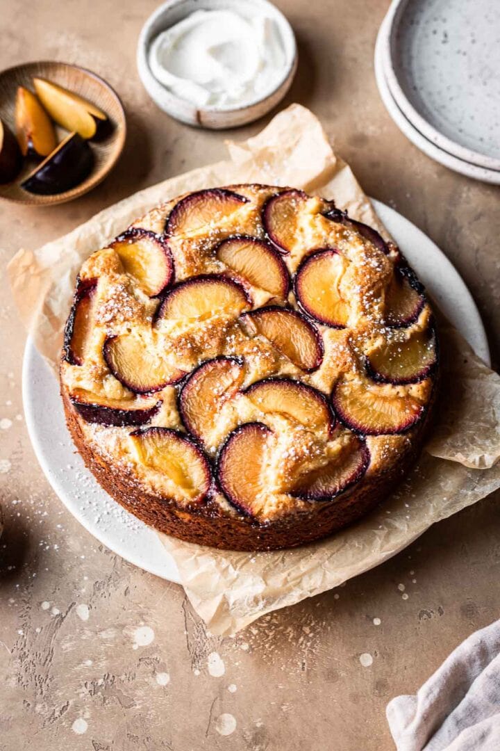 Yogurt Plum Cake - The Floured Table