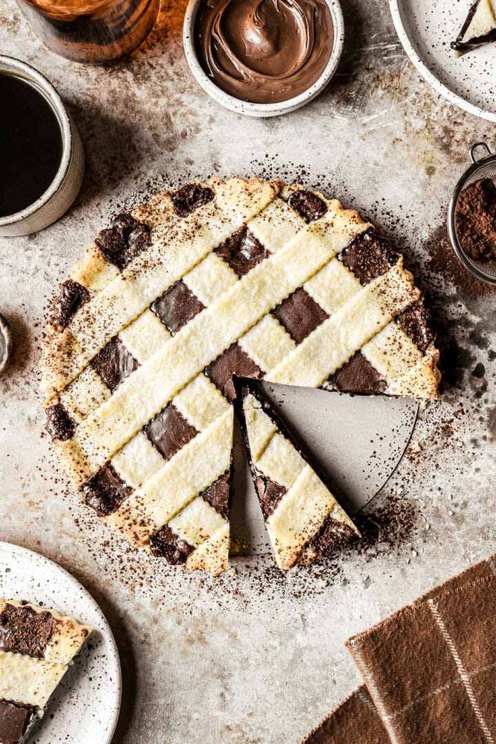 Crostata alla Nutella (Italian Nutella Tart) - The Floured Table