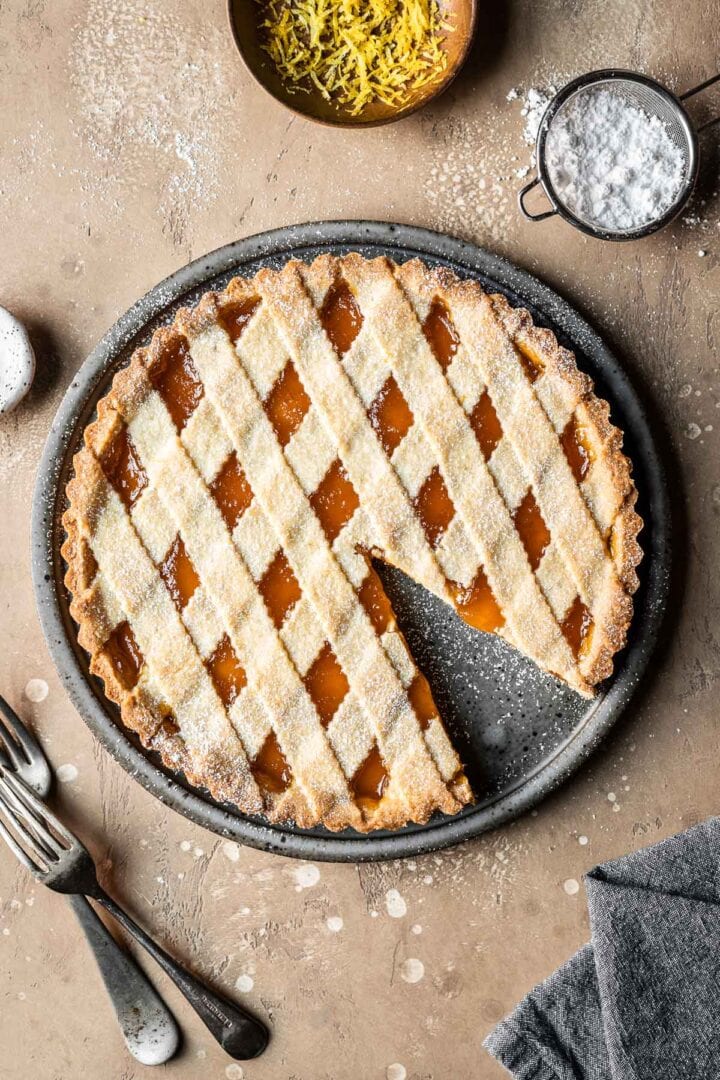 Crostata di Marmellata (Italian Jam Tart) - The Floured Table