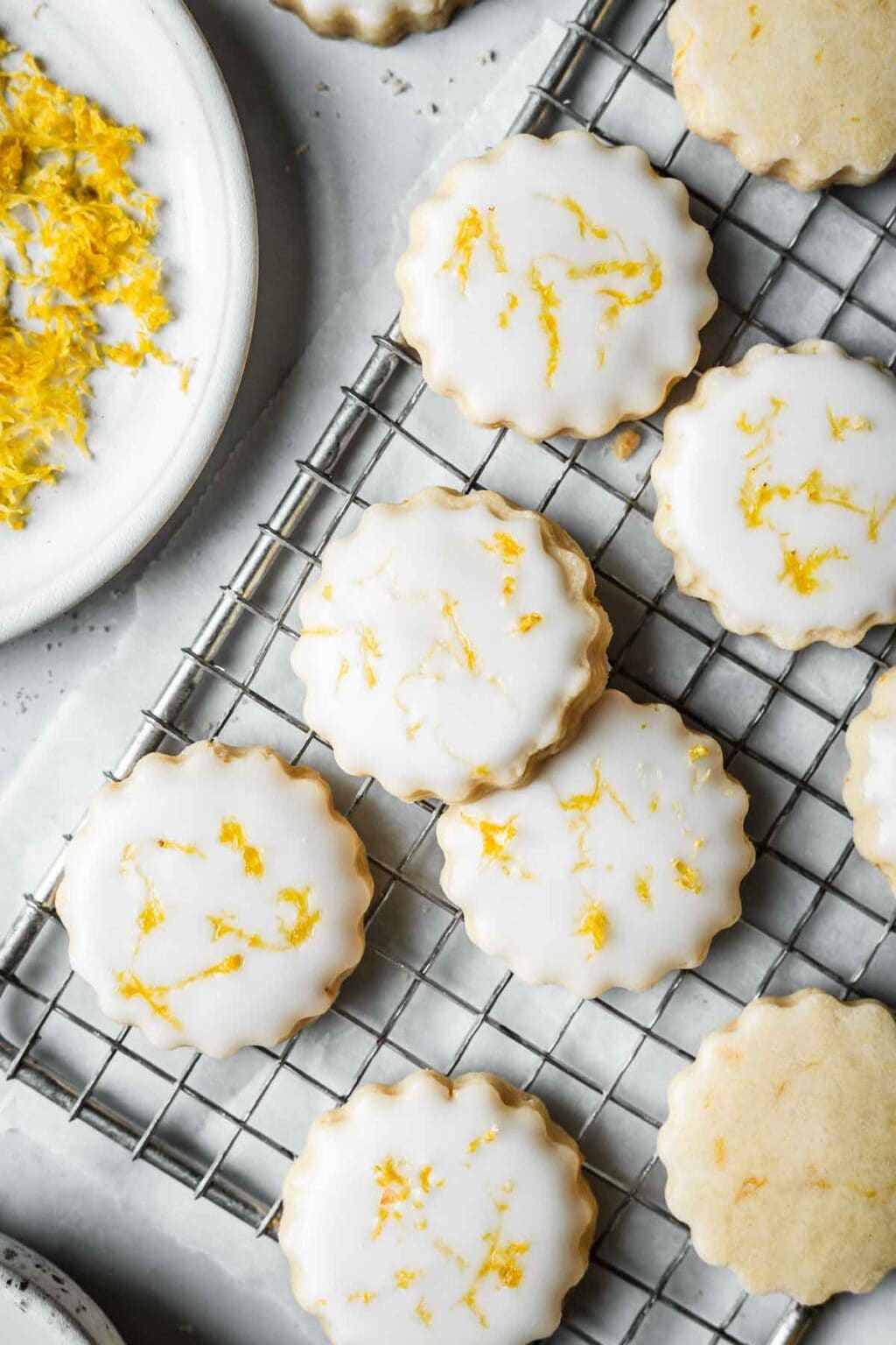Lemon Shortbread Cookies - The Floured Table