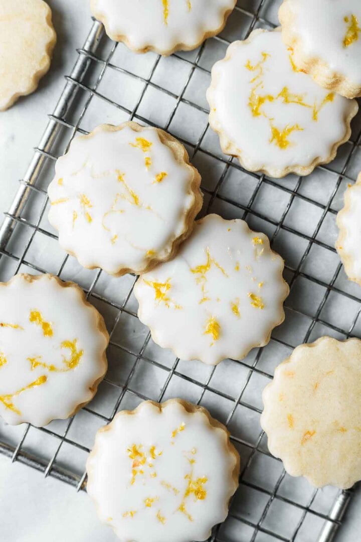 Lemon Shortbread Cookies - The Floured Table