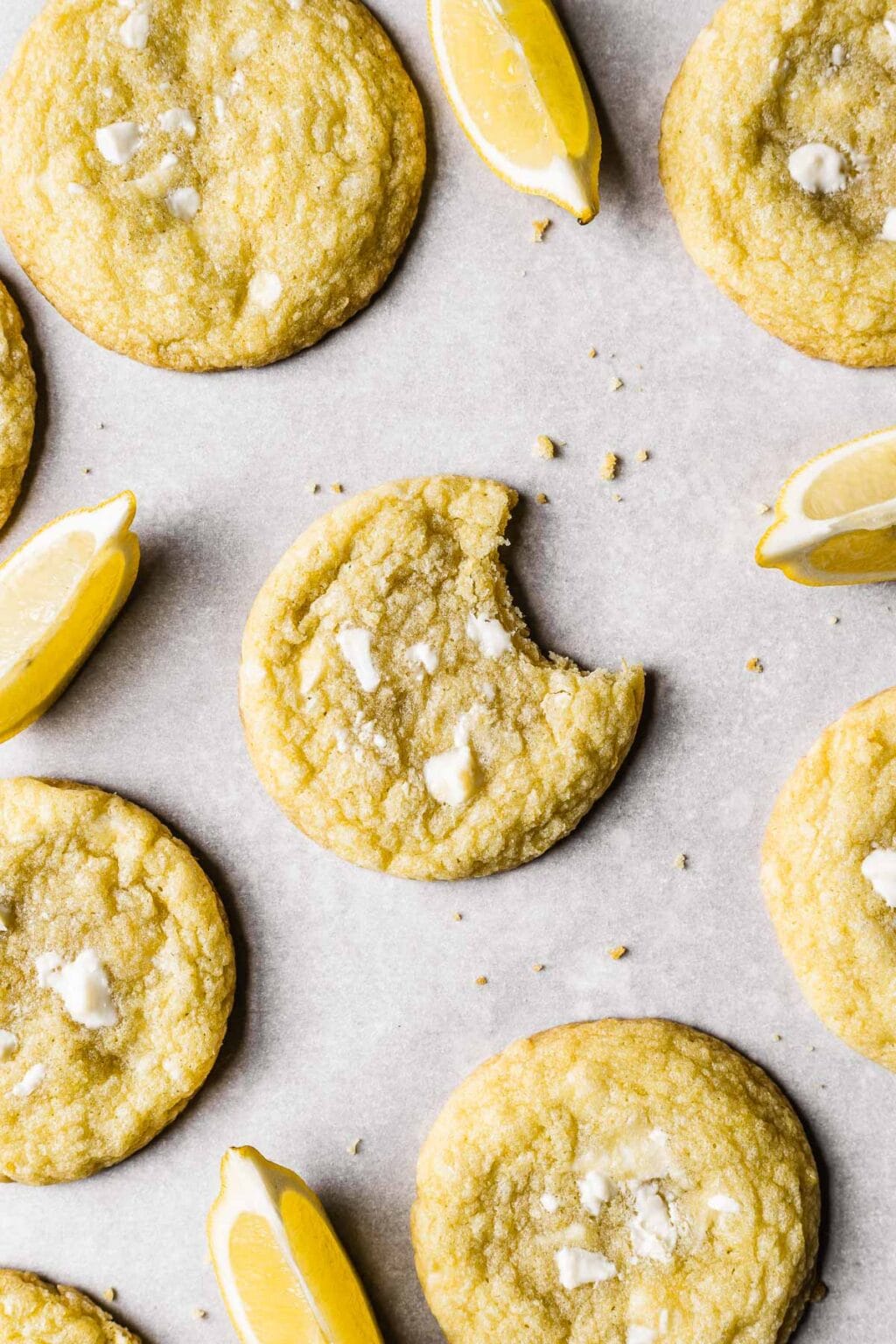 Lemon White Chocolate Cookies - The Floured Table | Quick No Chill Recipe