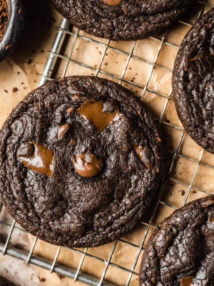 Fudgy Double Chocolate Cookies With Cocoa Powder - The Floured Table
