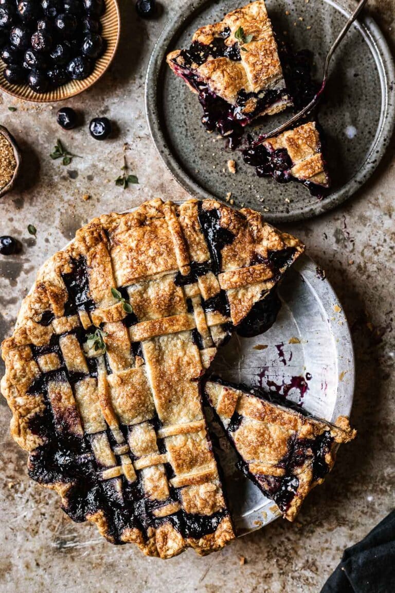 Blueberry Pie with Frozen Blueberries - The Floured Table